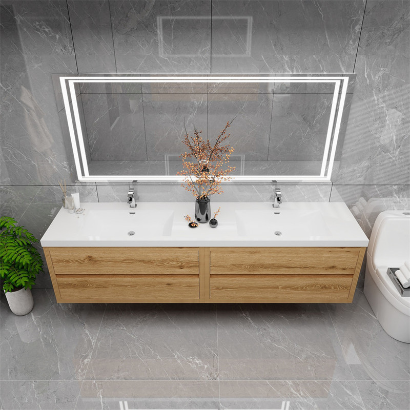 Louis 84" Floating Modern Bathroom Vanity - LOS ANGELES VANITIES
