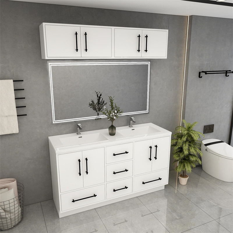 Victoria 60" Solid Wood Freestanding Double Vanity - LOS ANGELES VANITIES