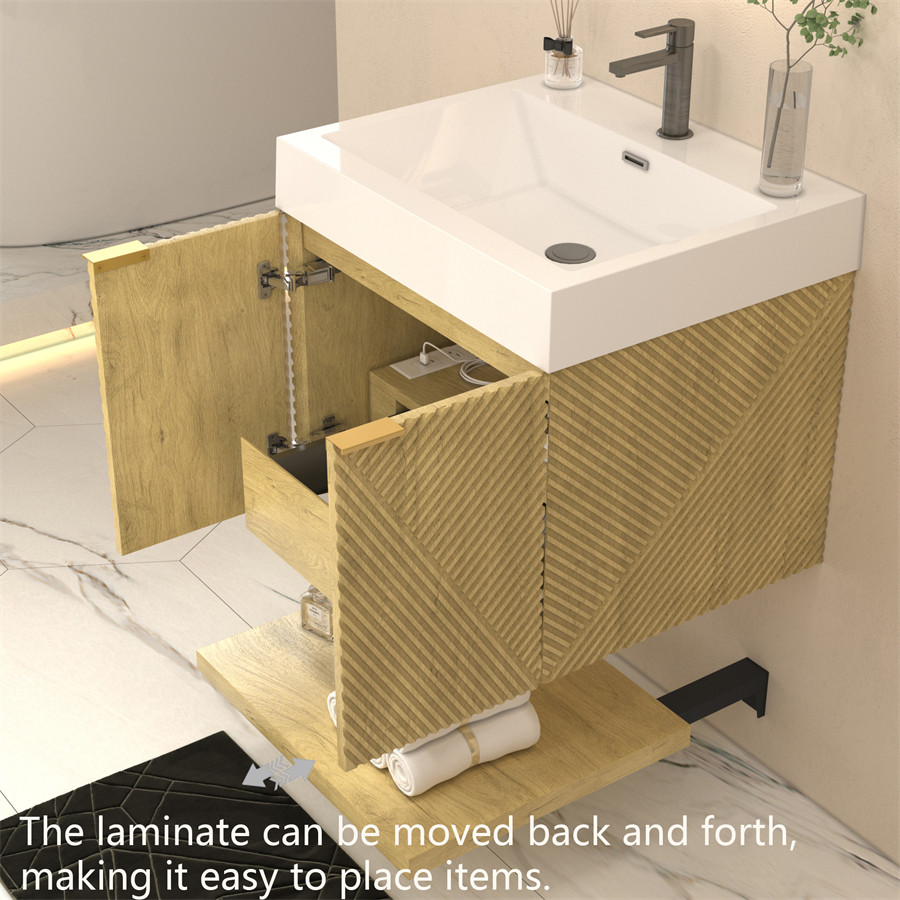 MT 24" Floating Modern Bathroom Vanity