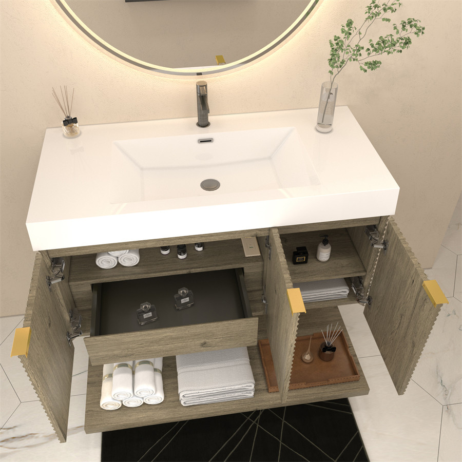 MT 42" Floating Modern Bathroom Vanity