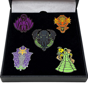 Deluxe Set of 5 Cthulhu Mythos Monster enamel pins - Arkham Bazaar