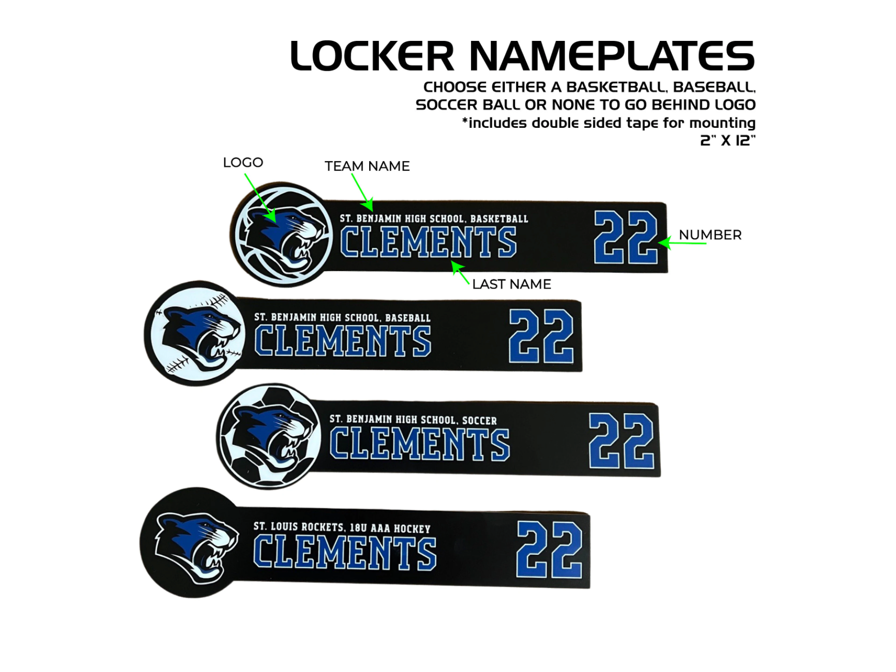Locker Nameplates | My Team Identity