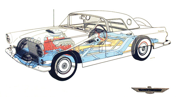 1956 Thunderbird Chassis Overlay Drawing 110-32 - CTCI Store