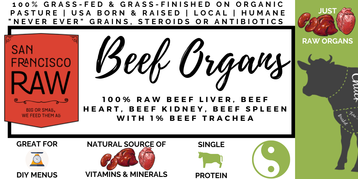 SFRAW Ground Beef Organs 8 oz - SFRAW