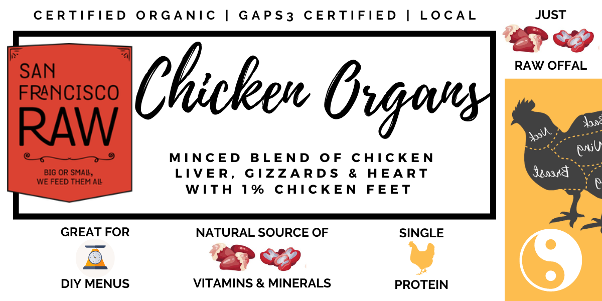 SFRAW Ground Chicken Organs 8 oz. - SFRAW