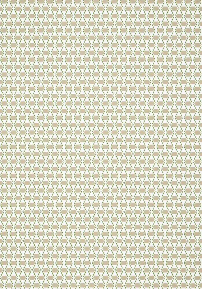 Geometric Diamonds Beige Wallpaper | Thibaut Denver