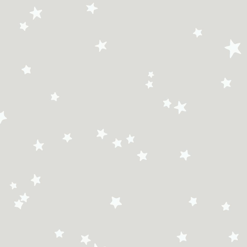 Childrens Magical Small Scale Stars Grey White Non Woven Wallpaper ...