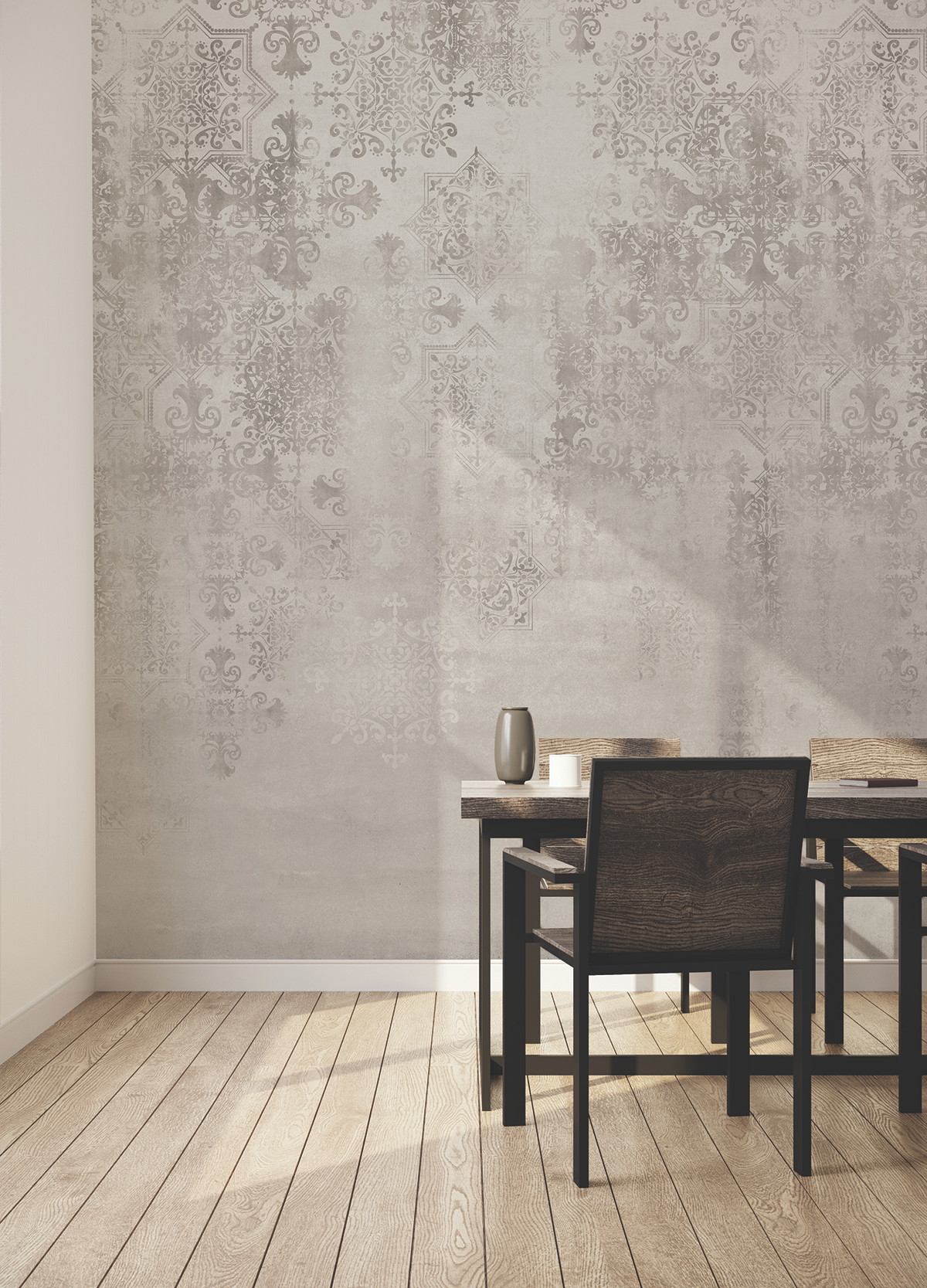 Striking Moroccan Neutral Brown Wallpaper Mural | Origin Morocco Haze