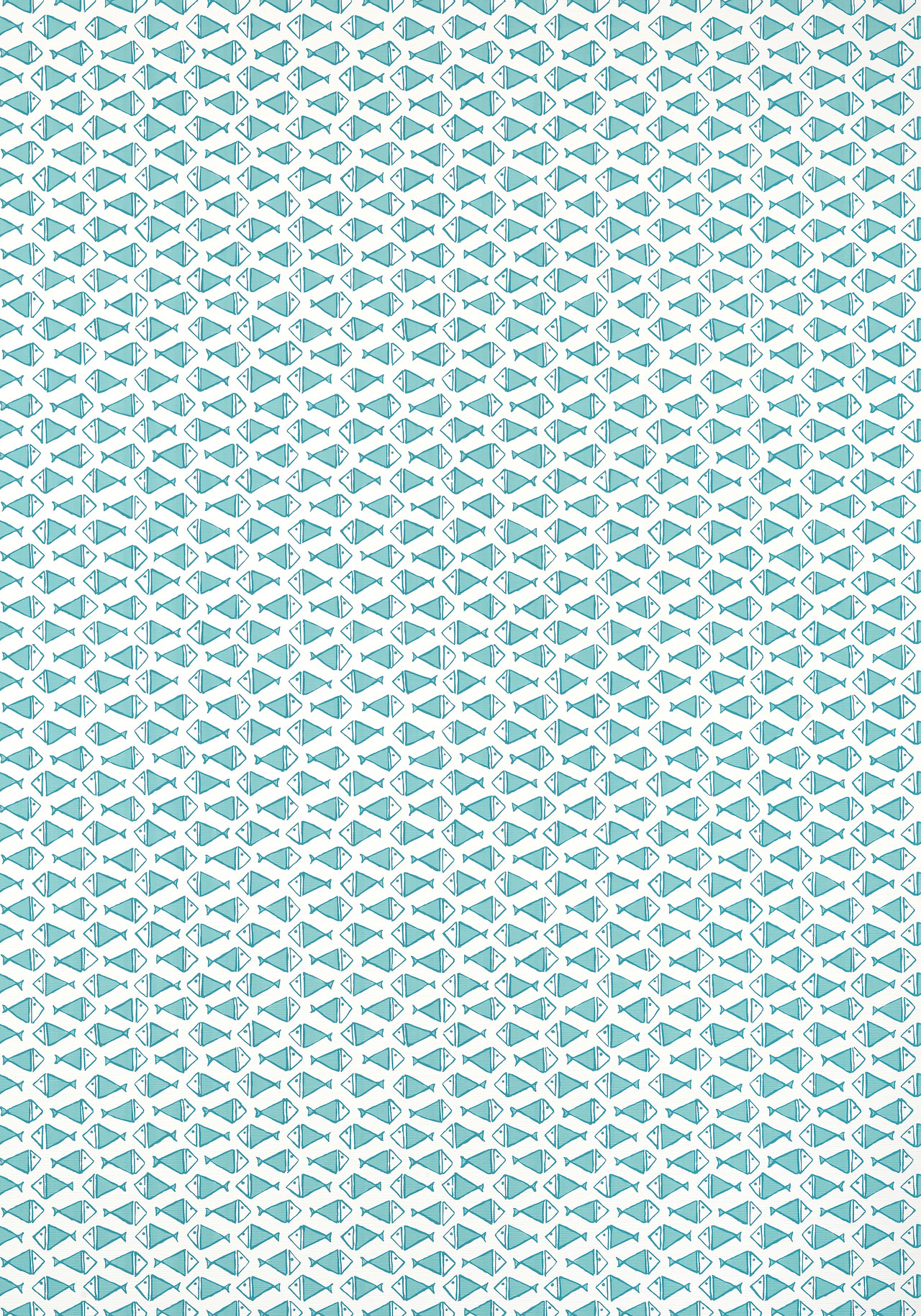 Childrens Fish Turquoise Green Vinyl Wallpaper | Thibaut Pisces