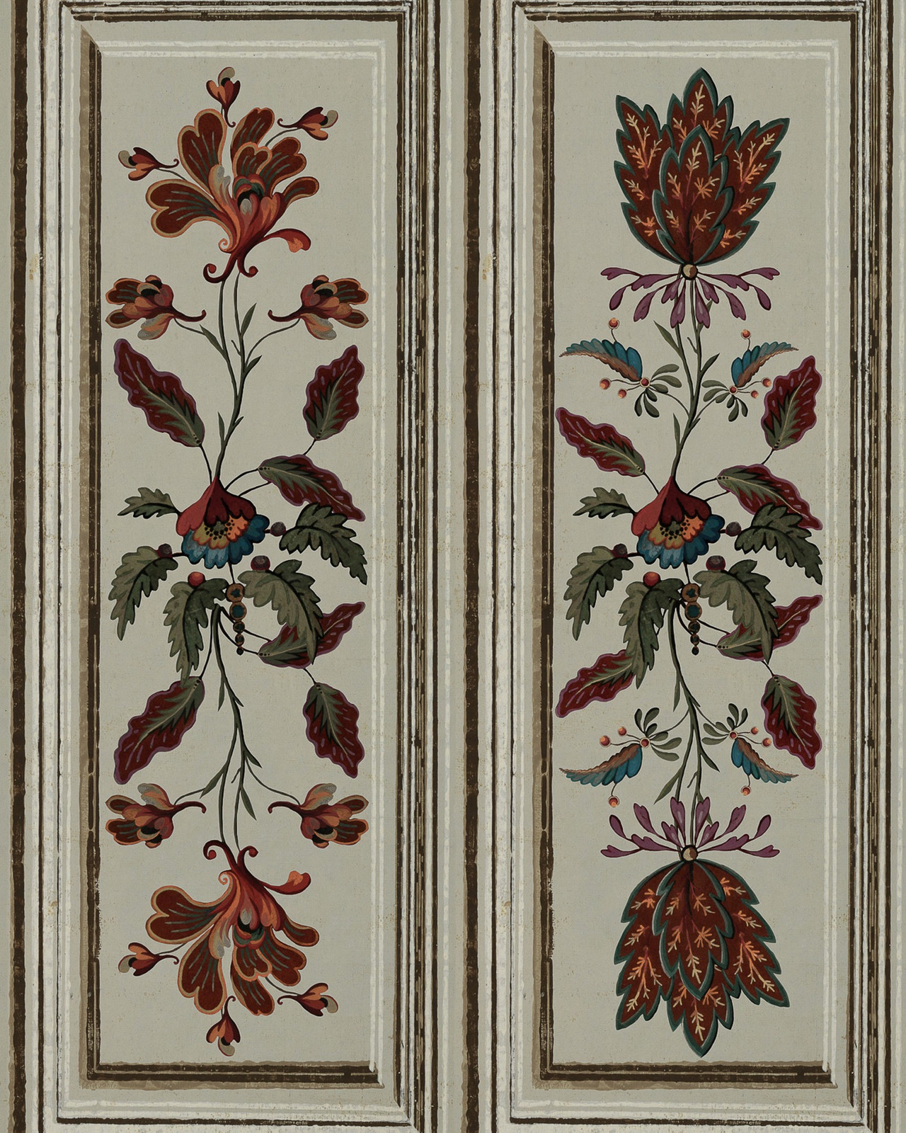 Vintage Hand Painted Effect Natural Taupe Multicolour Wallpaper | Mind ...