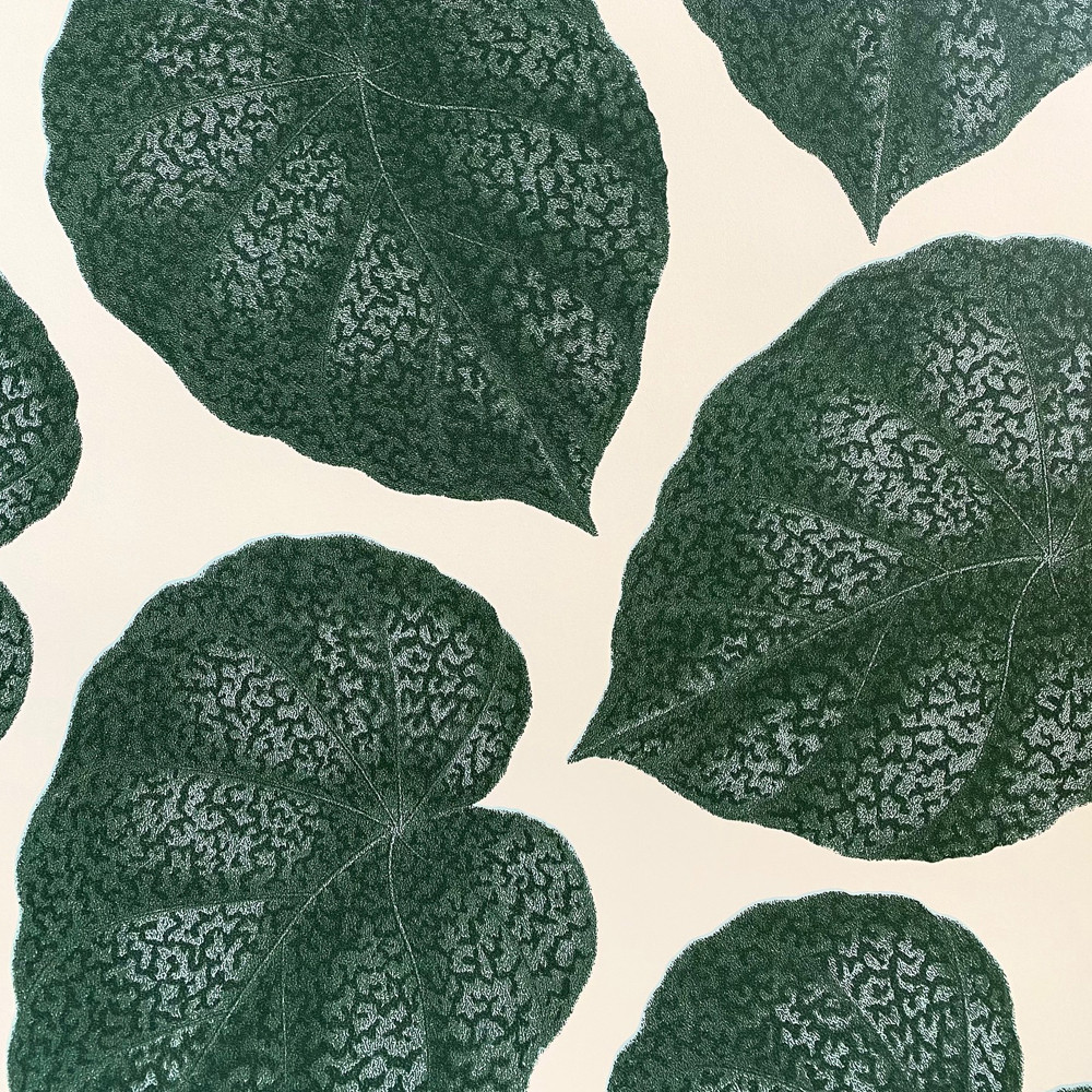 Large Scale Leaves Green Cream Wallpaper | Lisa Bengtsson Life