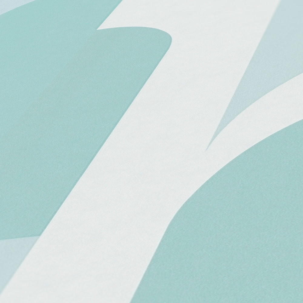 Large Scale Modern Geometric Arches Blue Green Wallpaper | Architects ...