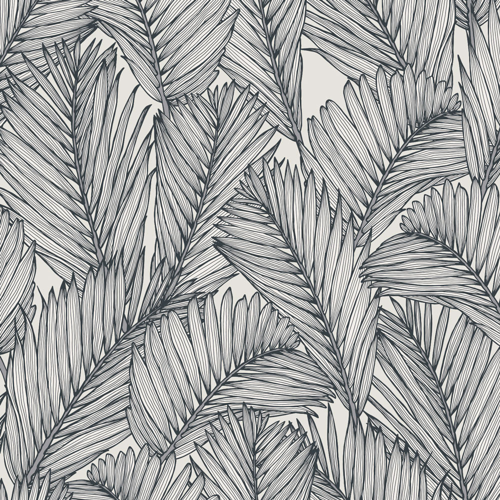 Tropical Island Palm Fronds Soft Green White Wallpaper | Patricia ...