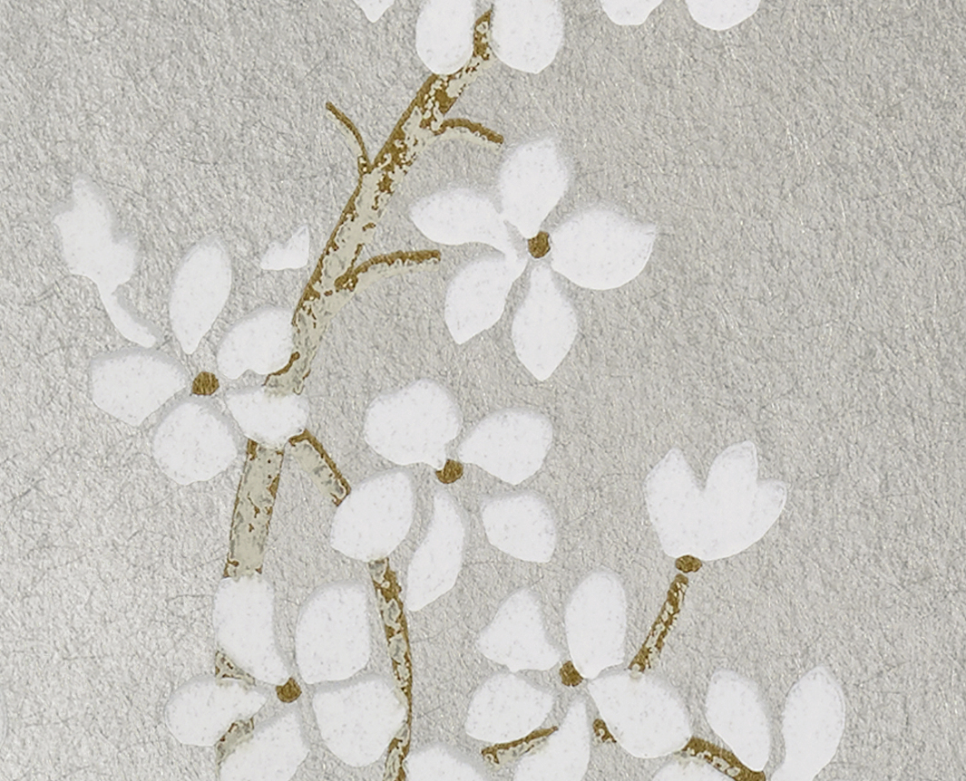 Elegant Chinoiserie Trees Metallic Silver Wallpaper | Anna French St ...