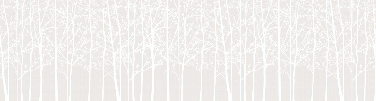 Cream Tree Silhouette Wallpaper Mural - Textured or Non Woven