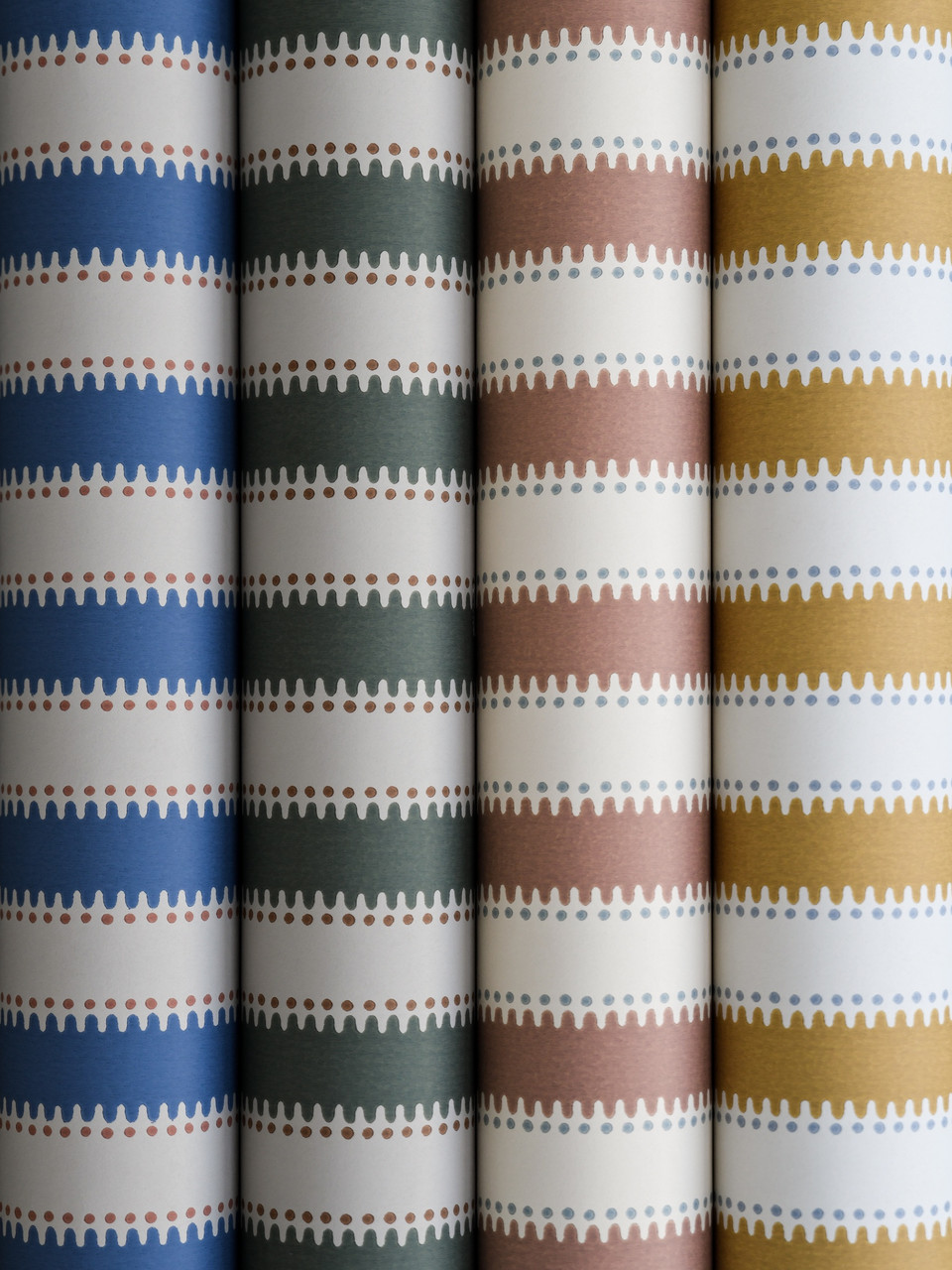 Stripe Mustard Yellow Non Woven Wallpaper | Långelid / Von Brömssen ...