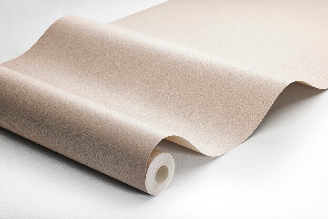 Plain Textured Faux Linen Rose Pink Non Woven Wallpaper | Borastapeter ...