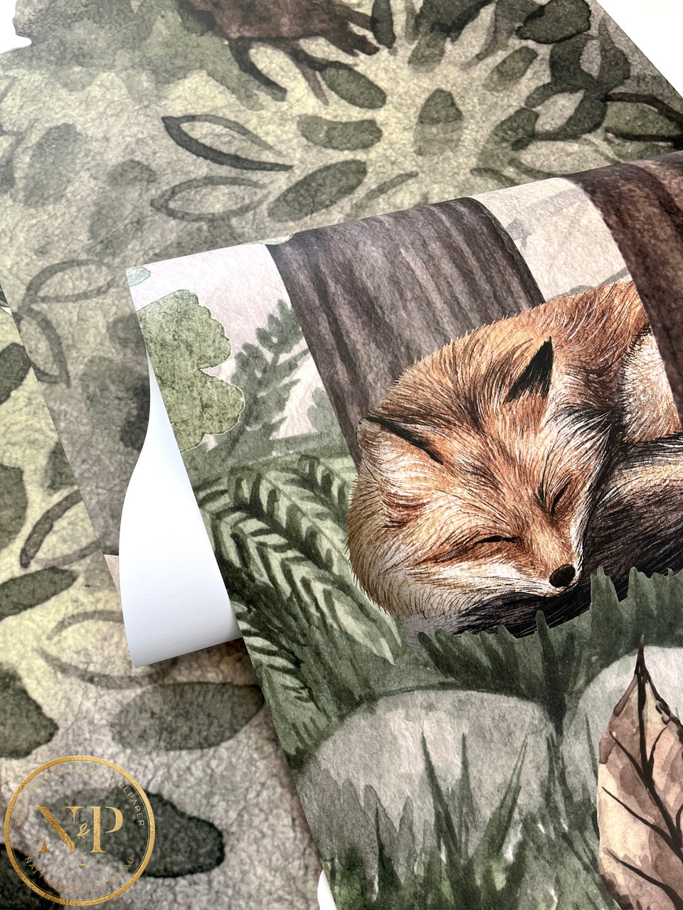 Forest Whimsical Woodland Animals Wallpaper Mural | Deer Bunny Trees