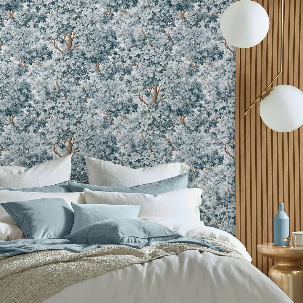 Stunning Forest Trees Blue Wallpaper | Graham and Brown Coppice