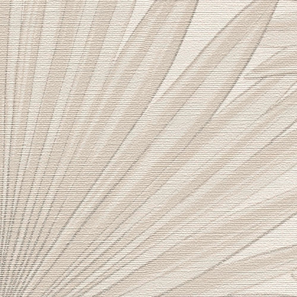 Large Scale Palm Leaves Natural Light Beige Non Woven Wallpaper | AS ...