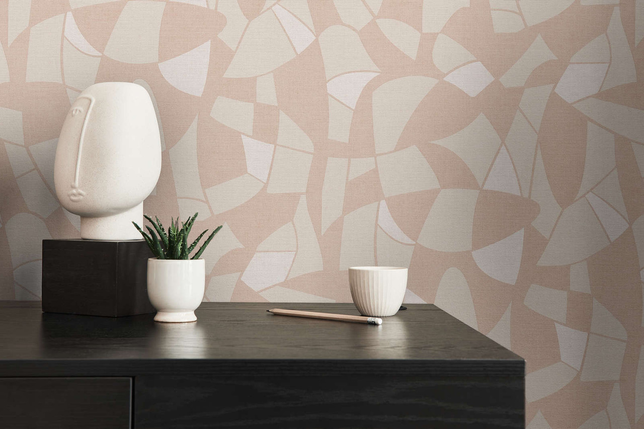 Modern Abstract Natural Beige Non Woven Wallpaper | AS Creation