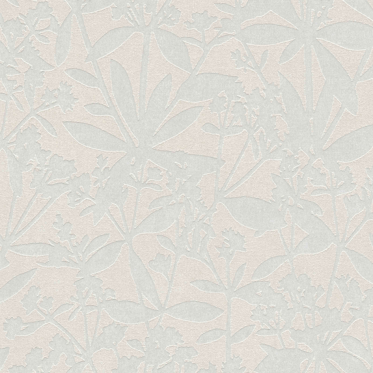 Leaves And Foliage Etched Effect Ivory Wallpaper | AS Creation Ana
