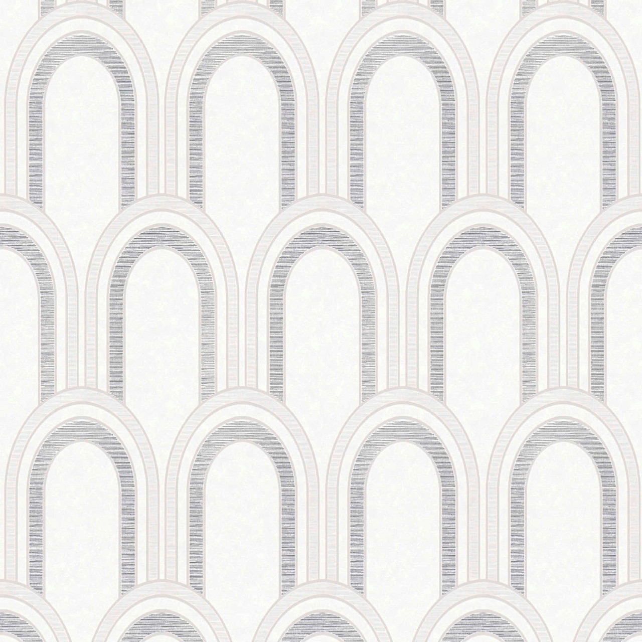 Geometric Metallic Arches Grey Non Woven Wallpaper | Architects Paper