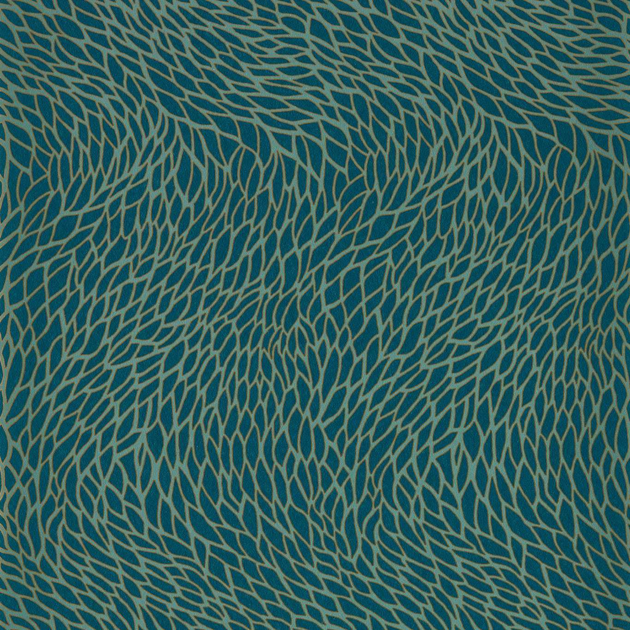 Abstract Animal Print Effect Teal Blue Non Woven Wallpaper | Clarke and ...
