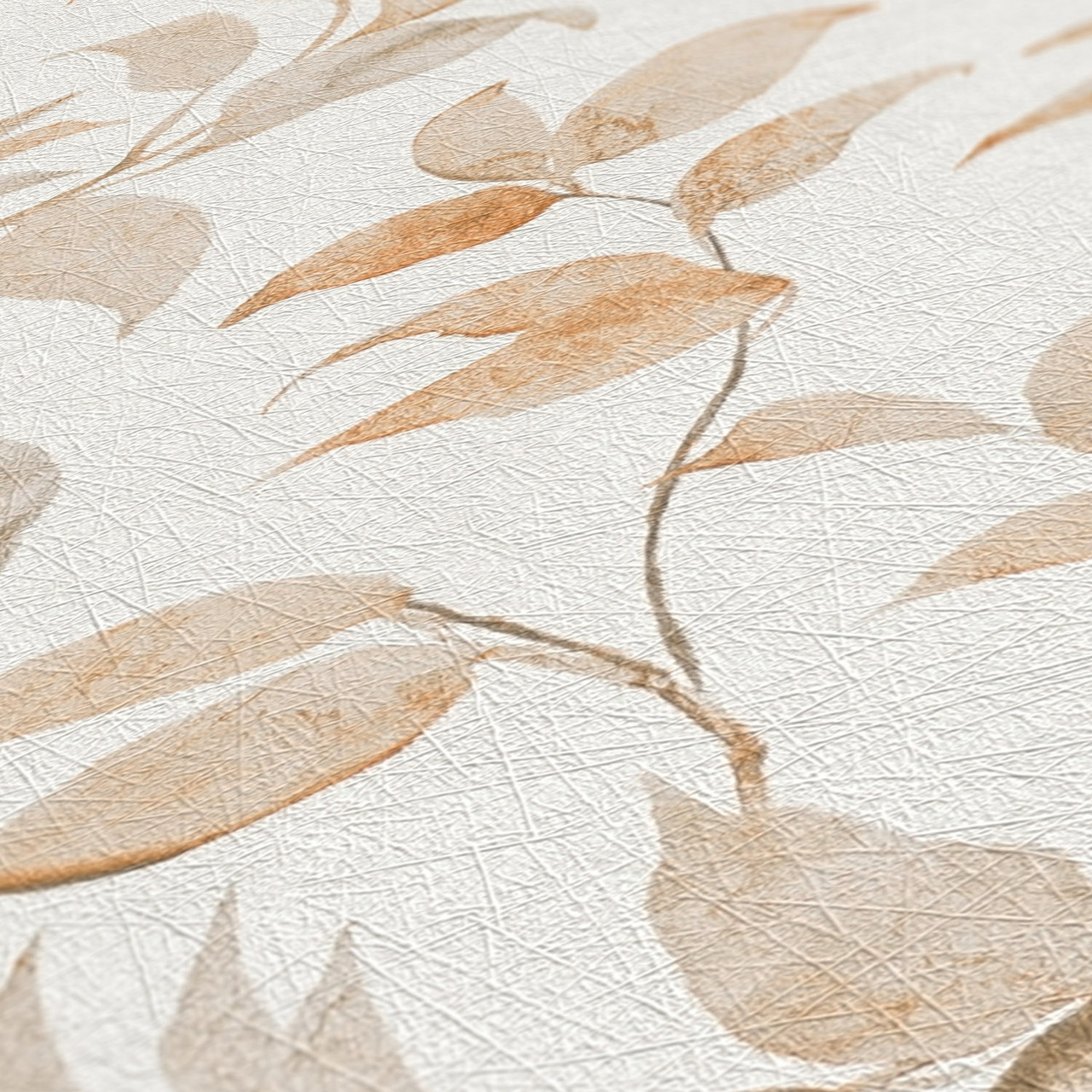 Ficus Wall Leaves Foliage Copper Non Woven Wallpaper | Living Walls