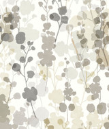 Delicate Watercolour Blooms Natural Grey Natural Wallpaper | Ohpopsi ...