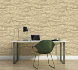 3D Effect Stacker Stone Cream Wallpaper | AS Creation Stacked Stone