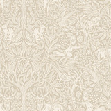 Forest Trees Animals Birds Ochre Yellow Neutral Beige Wallpaper ...