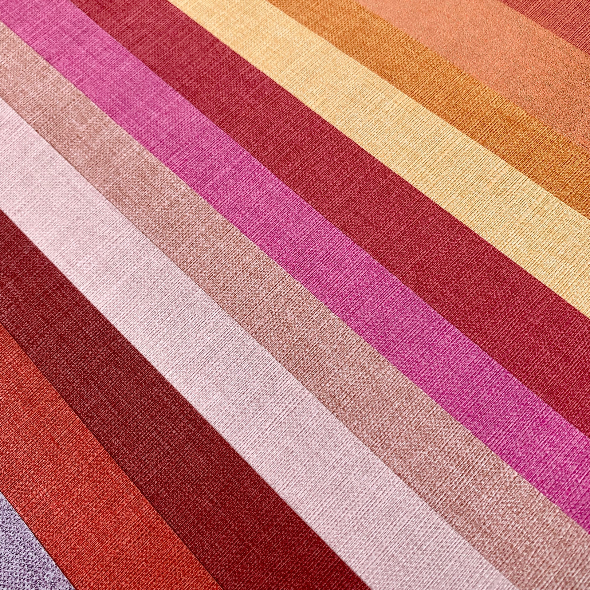 Linen Textured Salmon Pink Vinyl Wallpaper | Caselio Vinyl Linen