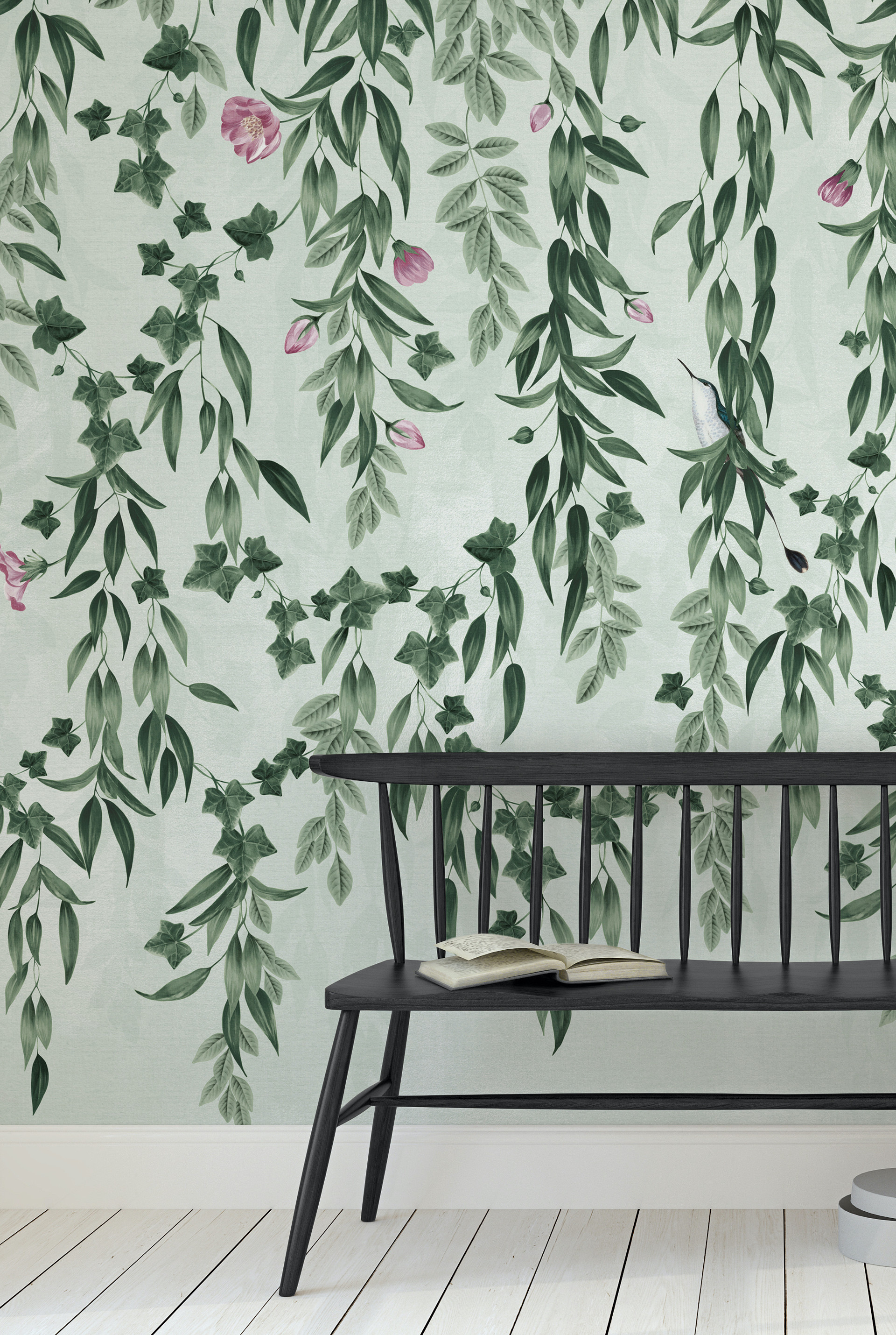 Fuchsia Pink Psychedelic Grunge Gold Wallpaper Mural