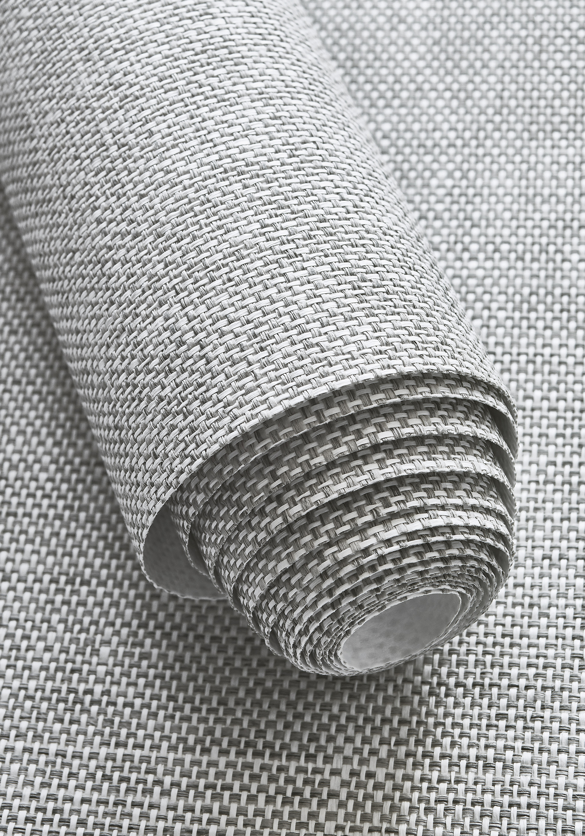 Textured Fine Weave Grasscloth Grey Wallpaper | Thibaut Paper Linen