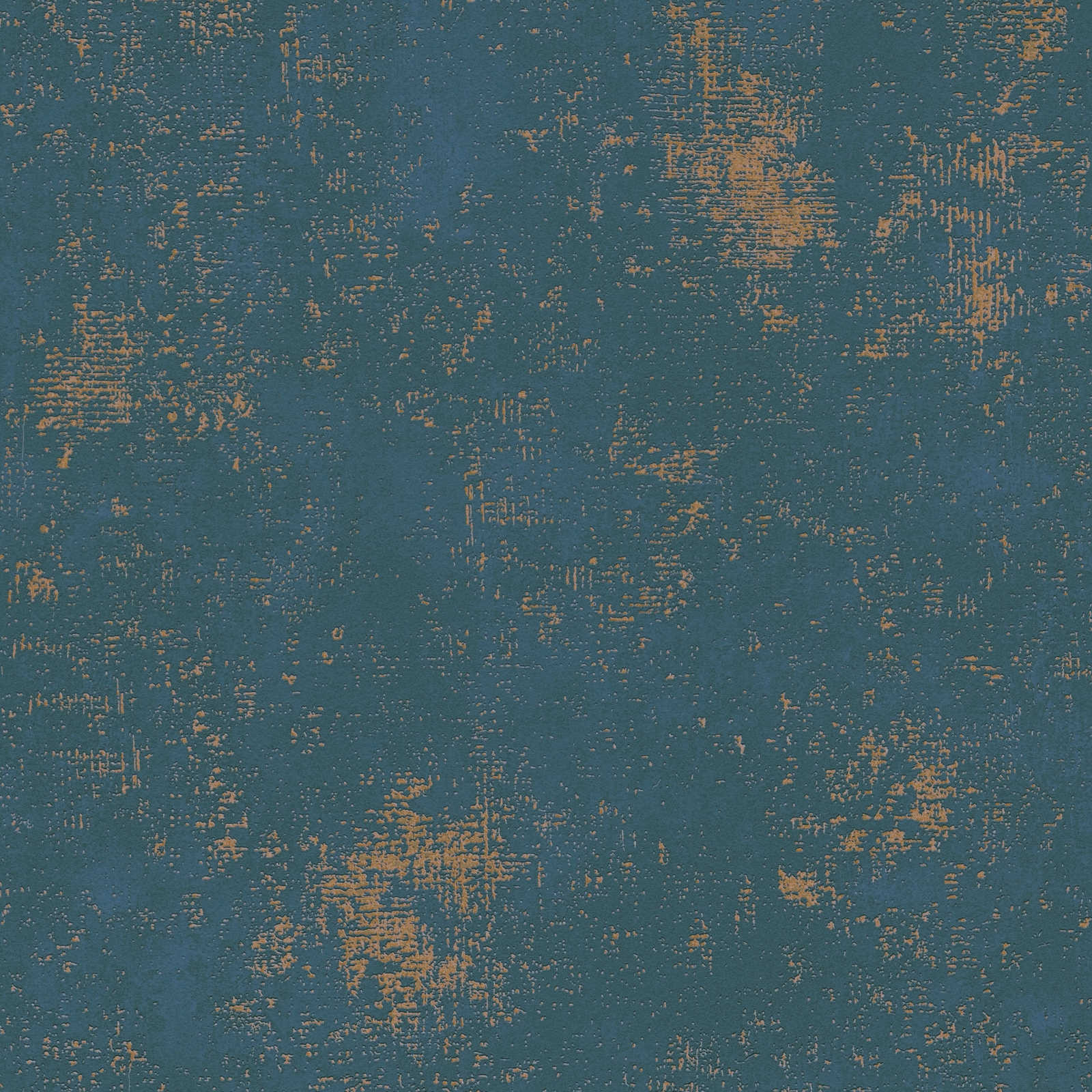Textured Rendered Effect Blue Metallic Bronze Wallpaper | AS Creation ...