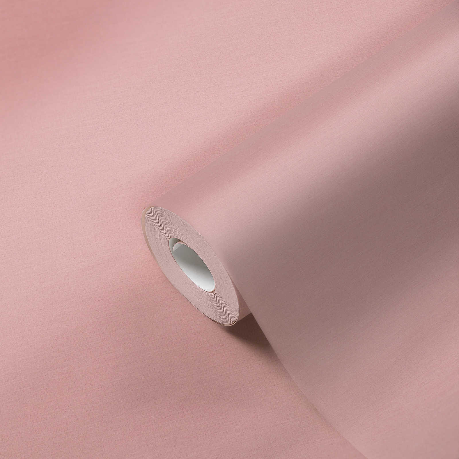 Textured Linen Effect Soft Pink Wallpaper | Living Walls Plain Linen