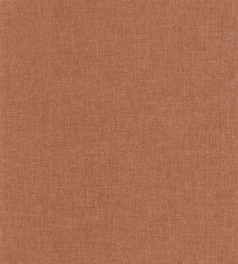 Plain Linen Effect Rust Orange Vinyl Wallpaper | Caselio Vinyl Linen