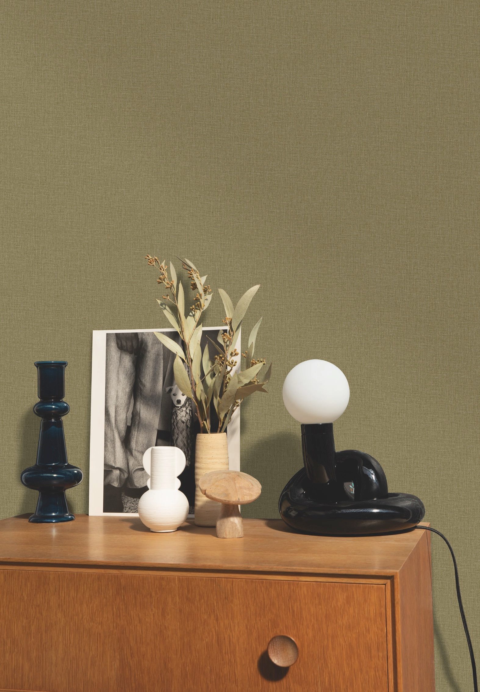 Wild Safari Animals Khaki Green Wallpaper | Wear The Walls Assemble