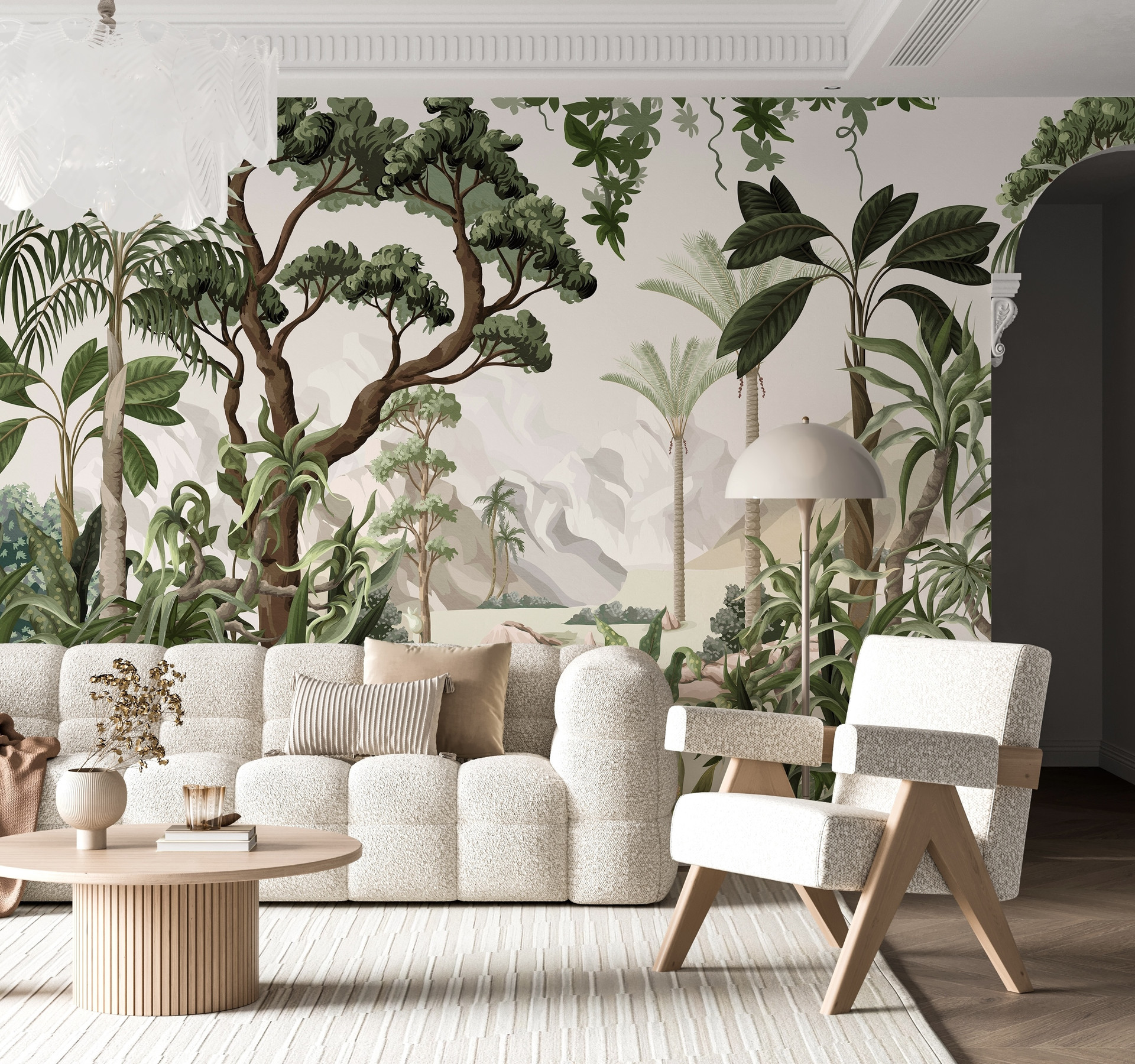 Tropical Trees Landscape Wallpaper Mural