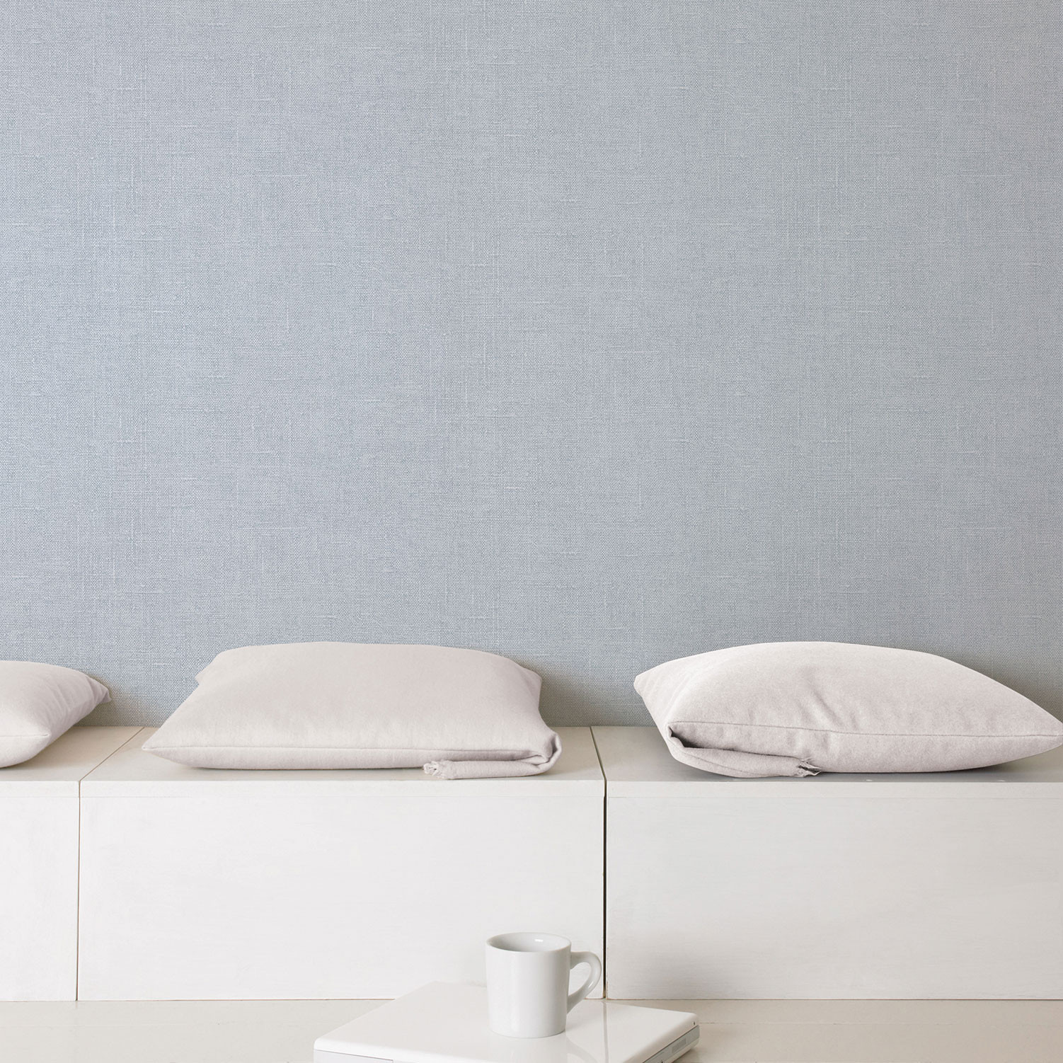 Hession Effect Textured Vinyl Blue Wallpaper | Galerie Natural FX