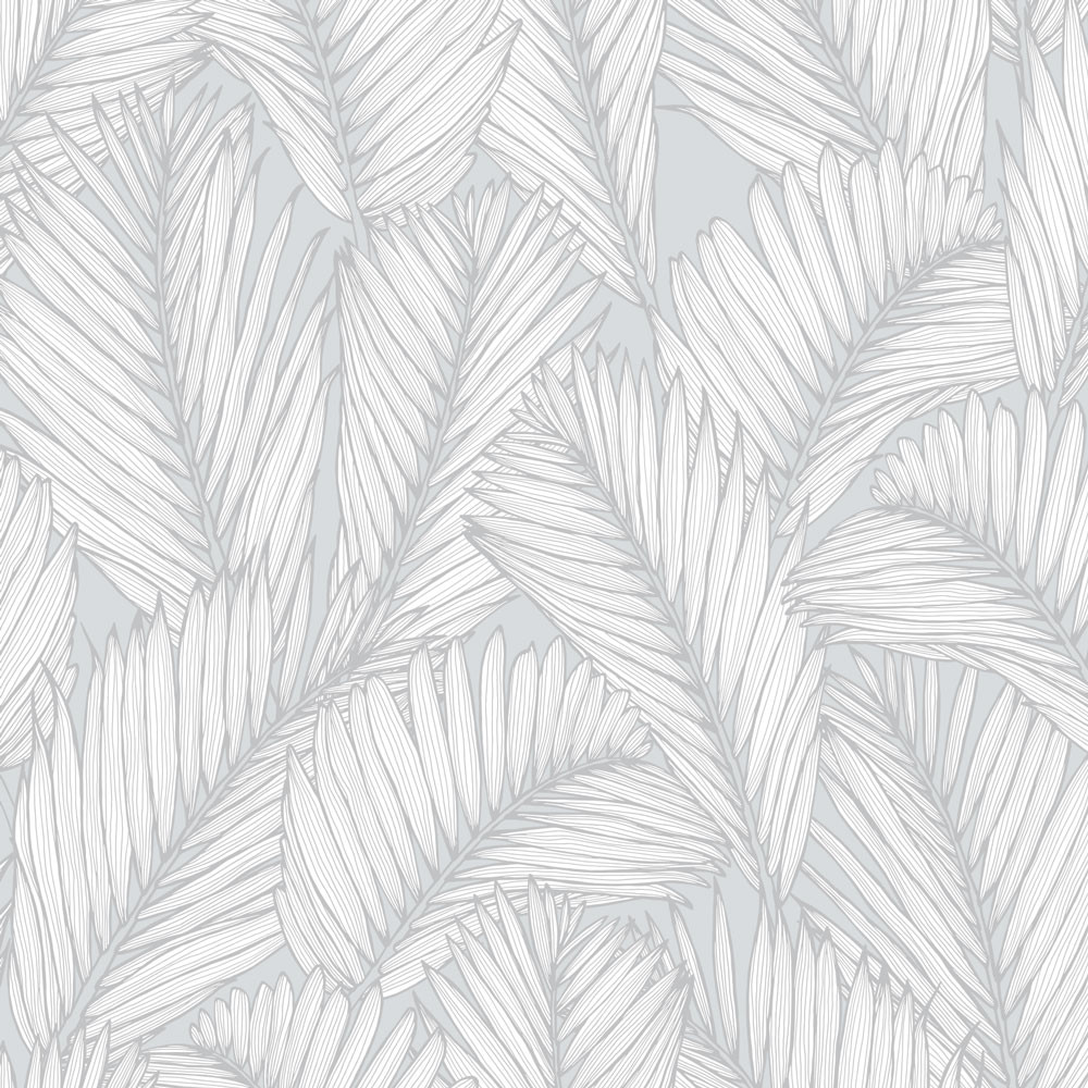 Tropical Island Palm Fronds Soft Green White Wallpaper | Patricia ...