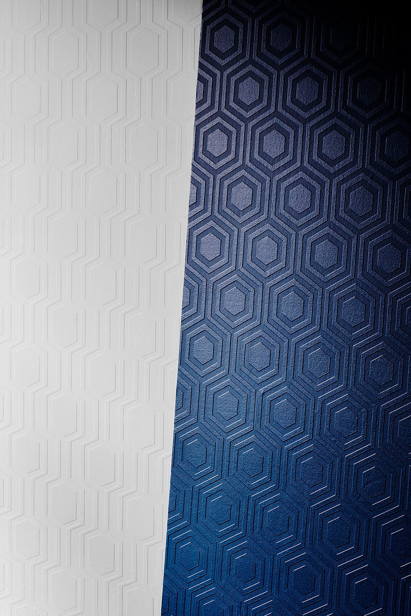 White Geometric Hexagon Textured Paintable Wallpaper | Anaglypta Hive