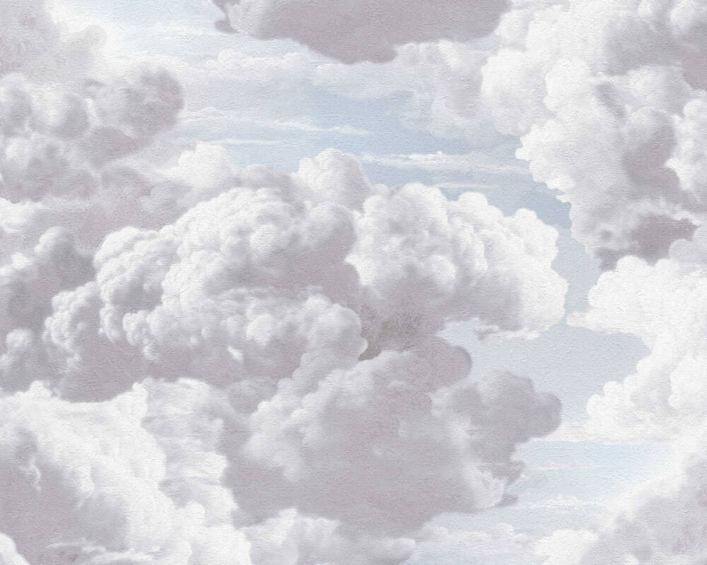 Fluffy Cloud Blue Grey Wallpaper | AS Creation Cumulus Clouds