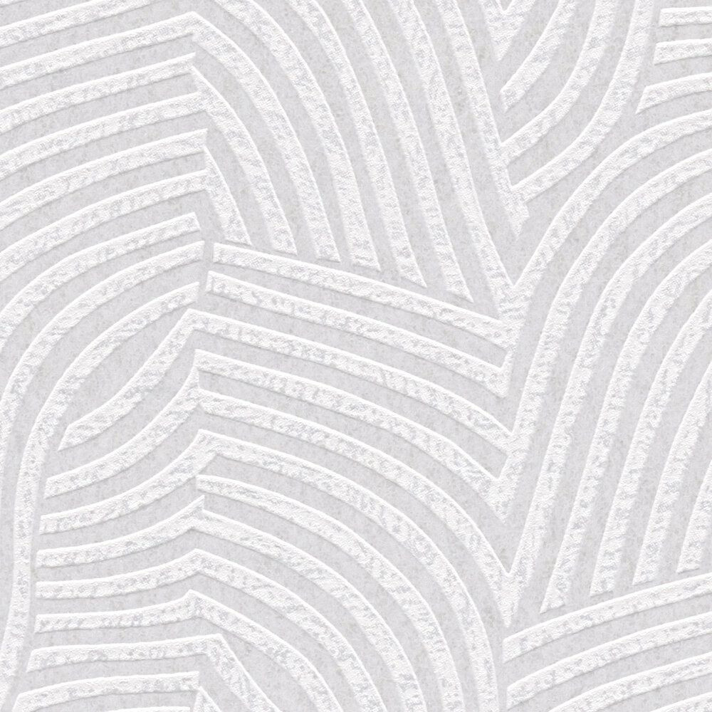 Modern Graphic Stamped Geometric Pattern White Wallpaper | AS Creation ...