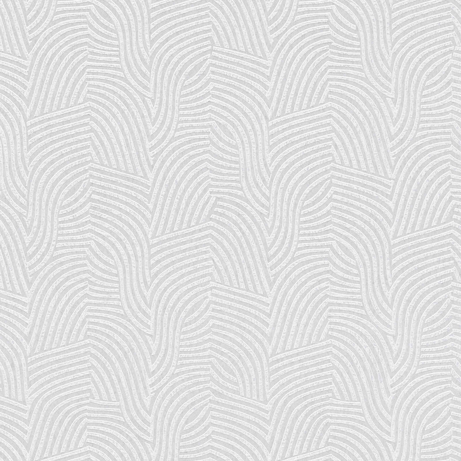 Modern Graphic Stamped Geometric Pattern White Wallpaper | AS Creation ...
