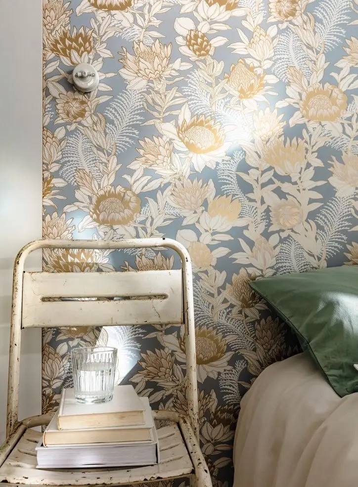 Dream Garden - Blue / Pink (3 Rolls Avail.) - Natty and Polly Wallpaper ...