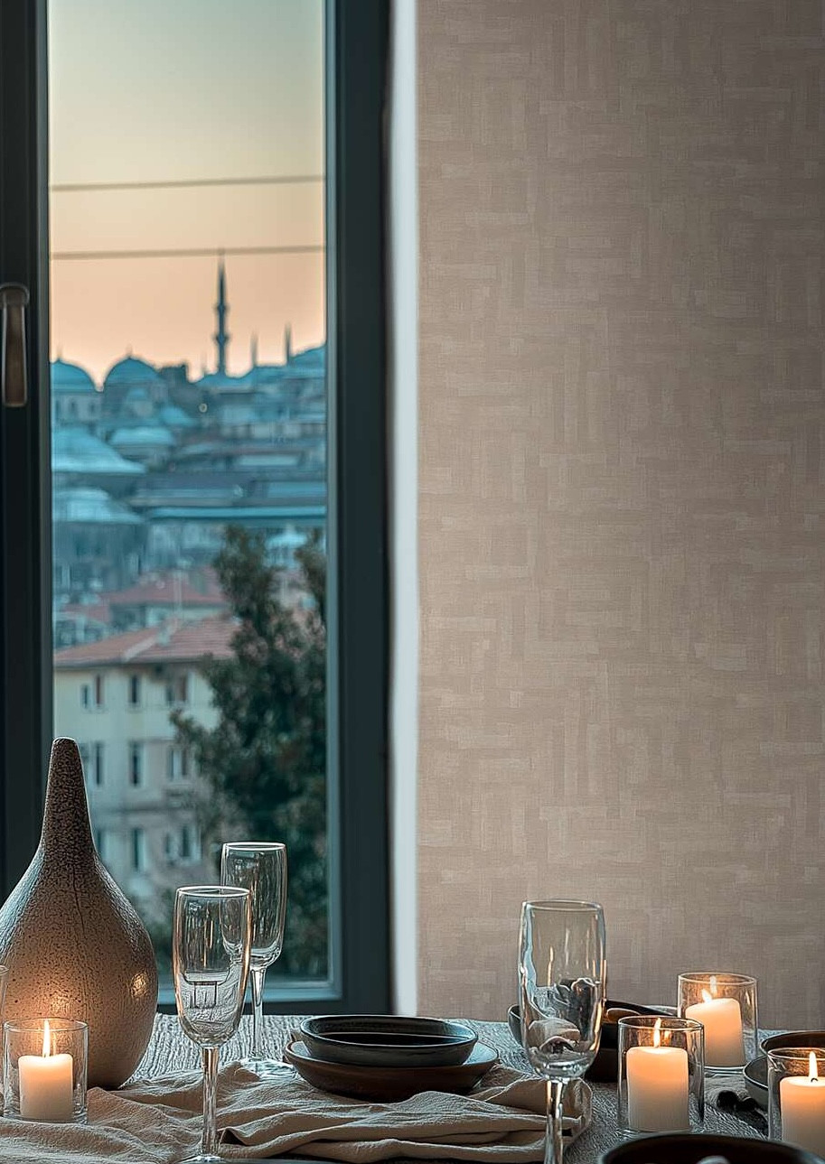 Highly Textured Fabric Effect Neutral Beige Wallpaper | Living Walls ...