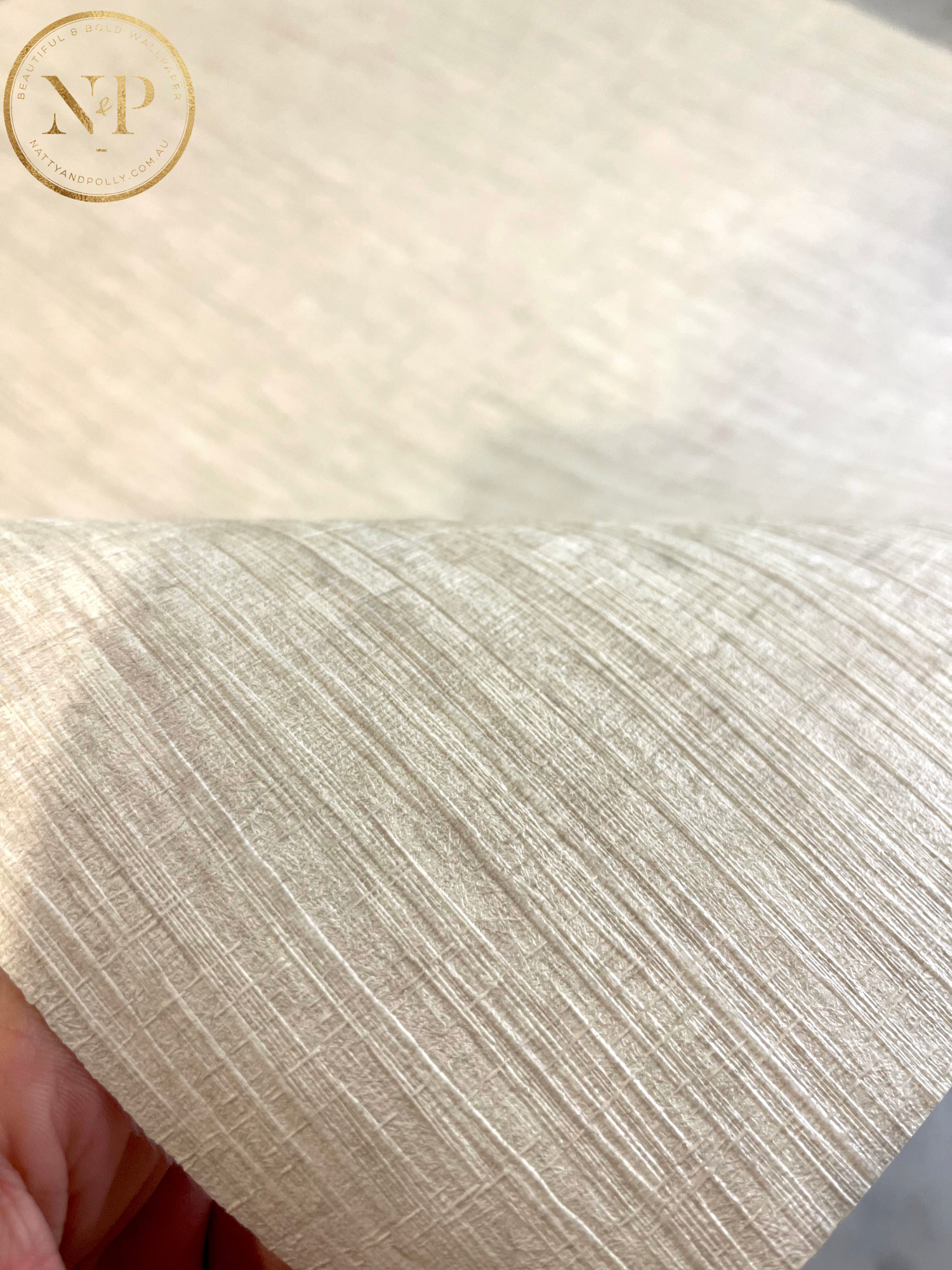 Linen Effect Natural Wallpaper | Metropolitan Stories Faux Linen