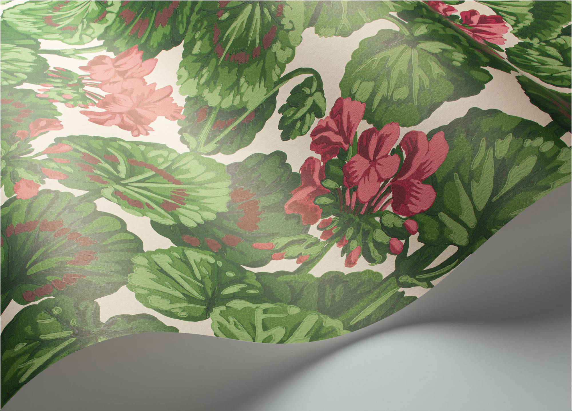 Full Bloom Flowers And Leaves Parchment Cream Green Non Woven Wallpaper ...